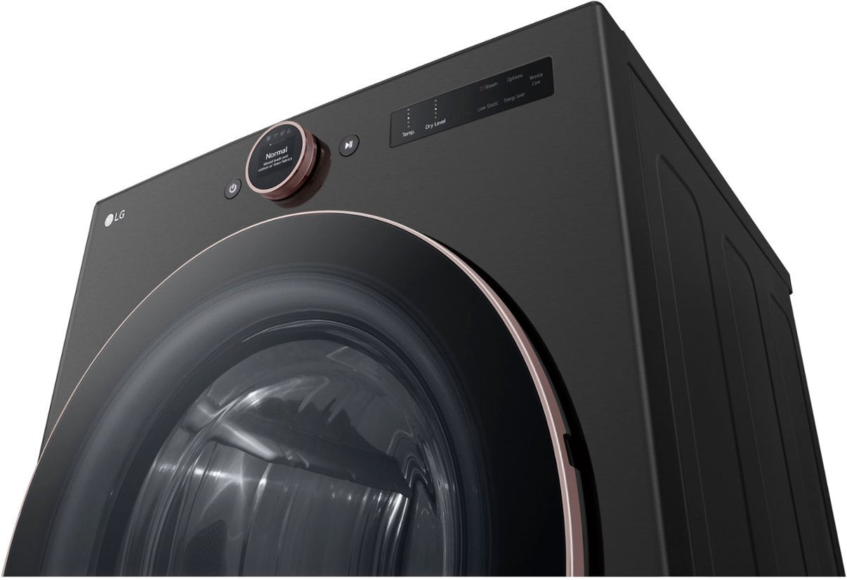 LG 7.4 cu. ft. Vented Stackable SMART Electric Dryer with TurboSteam a ...