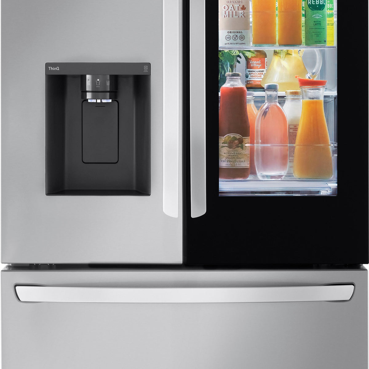 LG - 26 Cu. Ft. French Door Counter-Depth Smart Refrigerator with Inst ...
