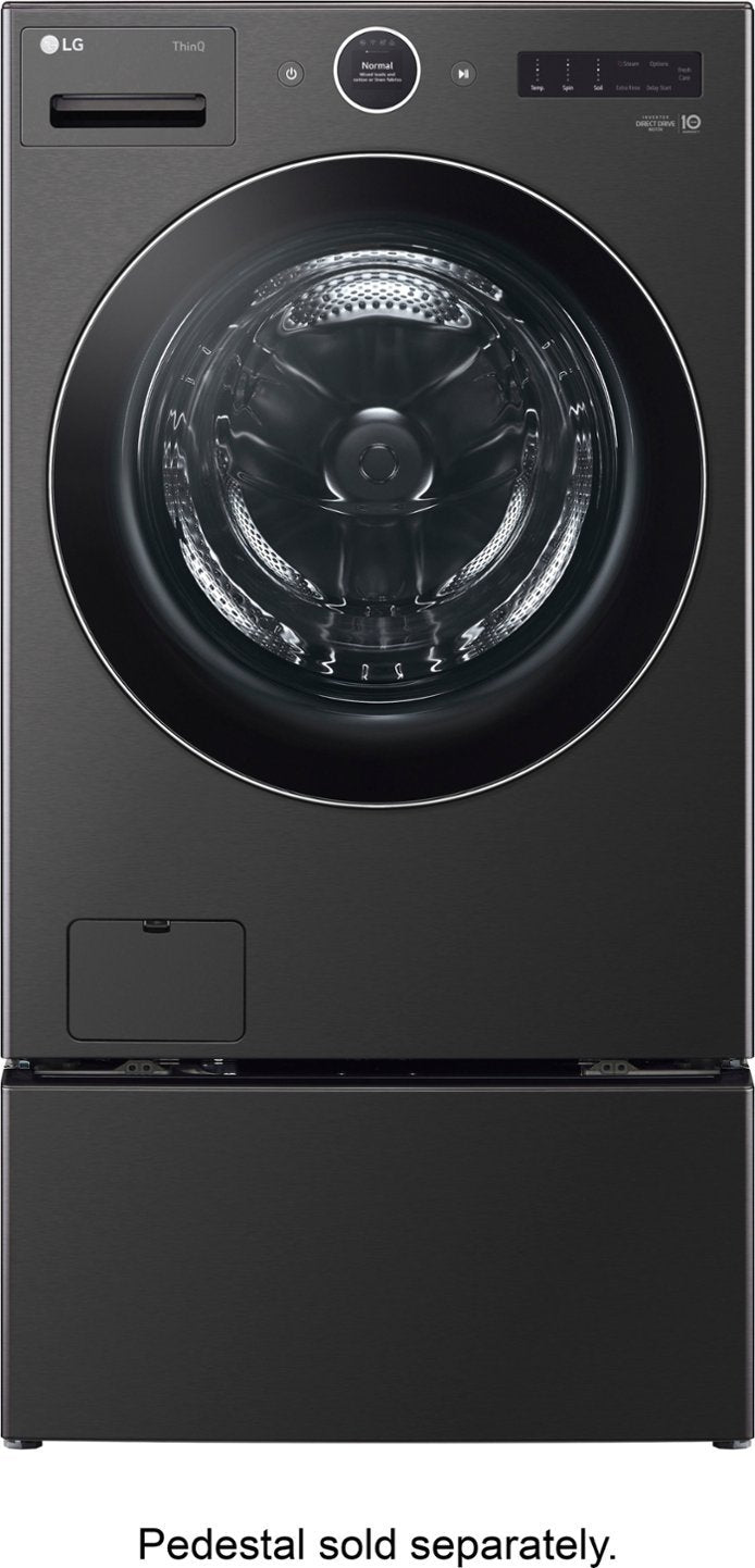 LG - 5.0 cu. ft. Mega Capacity Smart Front Load Washer with AI DD® 2.0 ...