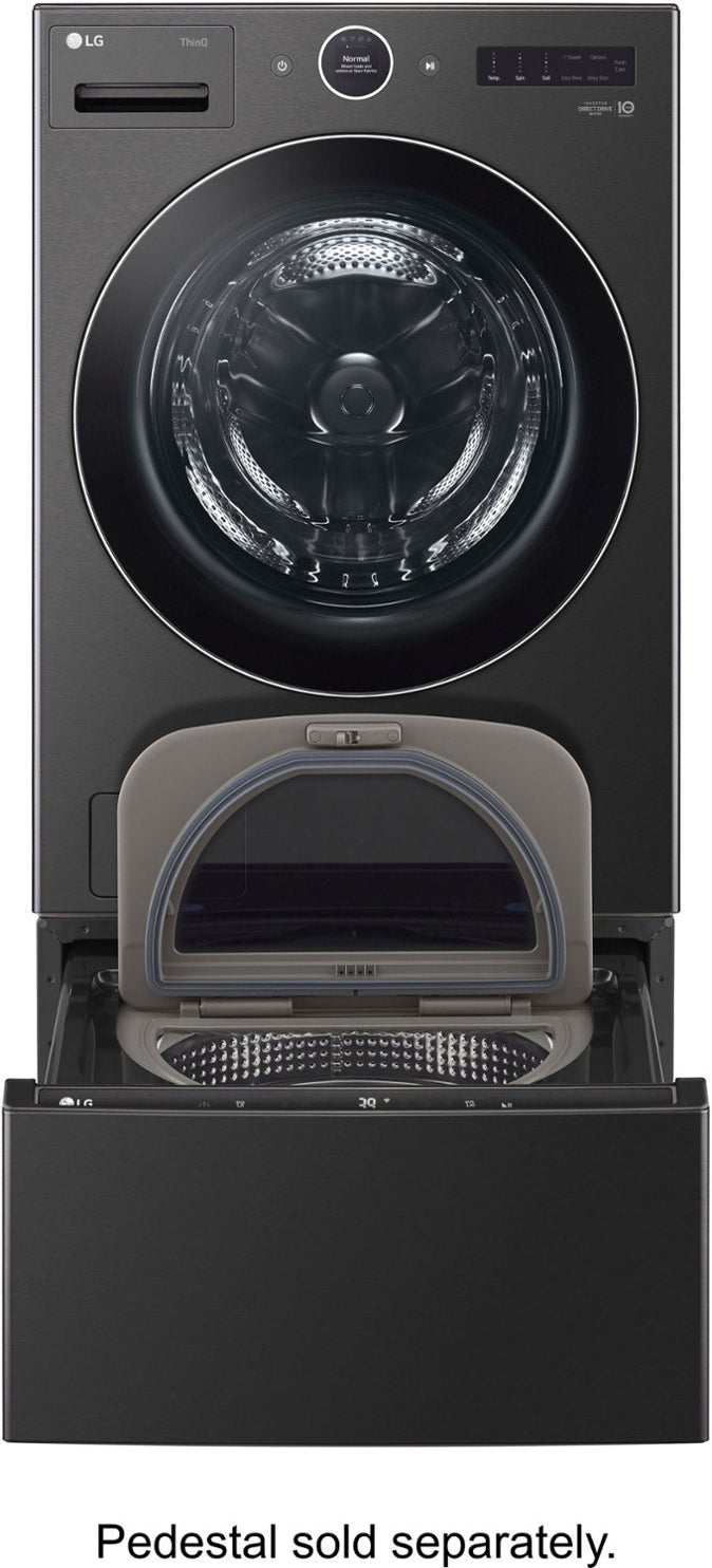 LG - 5.0 cu. ft. Mega Capacity Smart Front Load Washer with AI DD® 2.0 ...